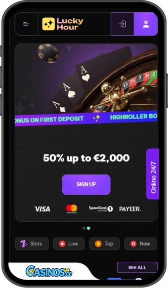 Lucky Hour Casino Mobile App - iOS & Android players accepted